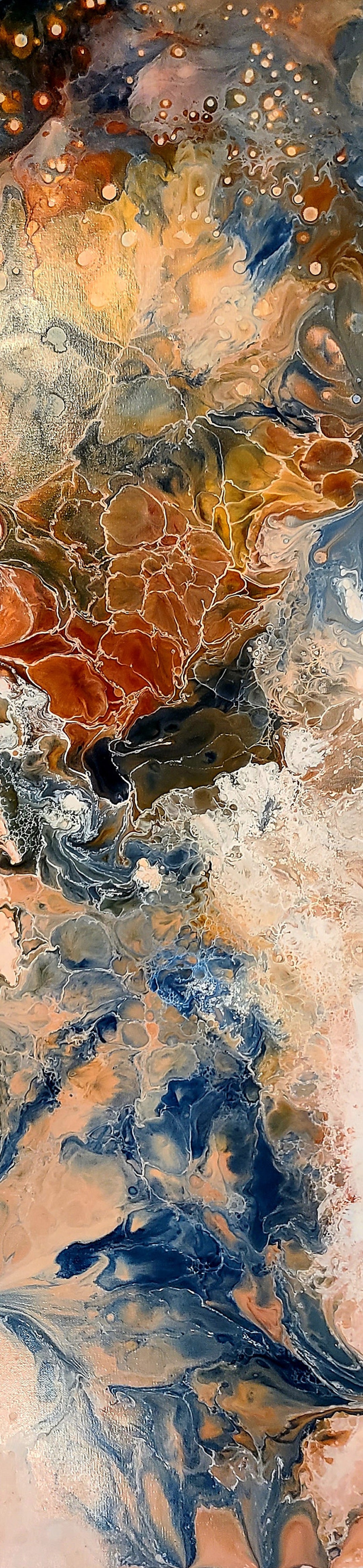 Abstract Acrylic Painting, Long Abstract Art, Wall Art, Abstract Art ...