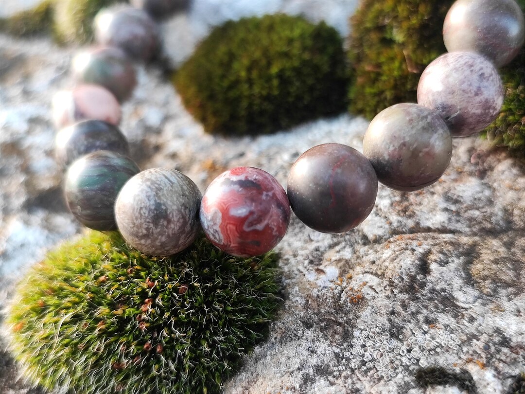 Rainforest Agate, Unique, Bracelet, Customizable, Handmade - Etsy