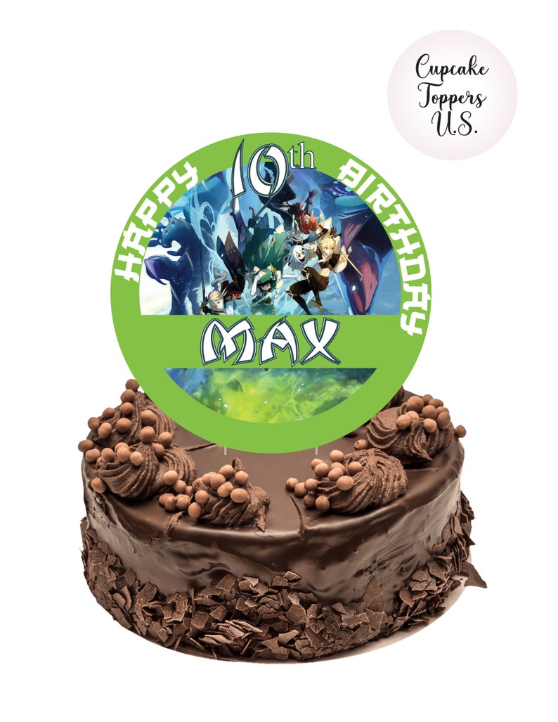 Genshin Impact Birthday Cake Topper Personalized Handmade by - Etsy Canada
