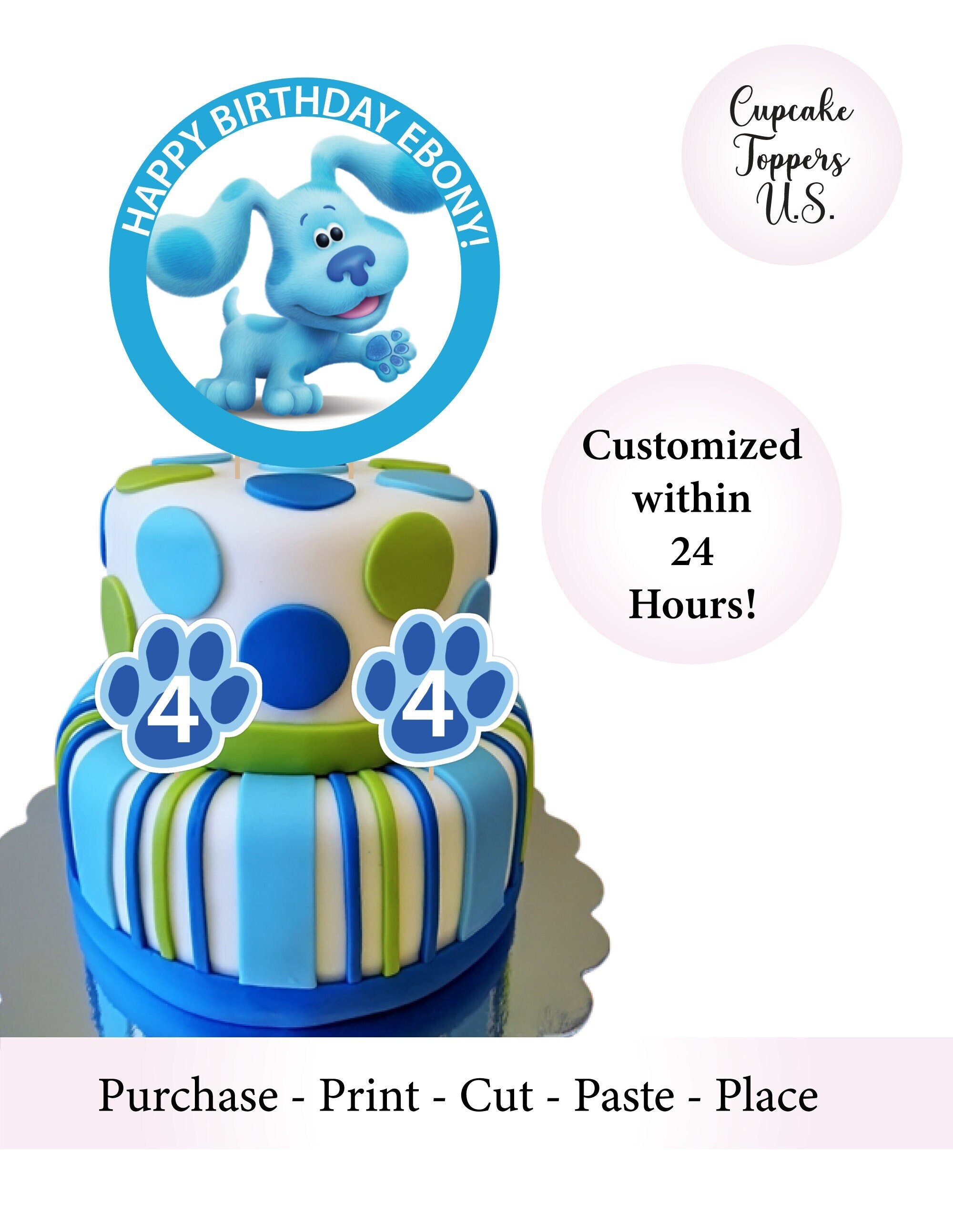 Blue's Clues Birthday Cake Topper Personalized - Etsy Canada