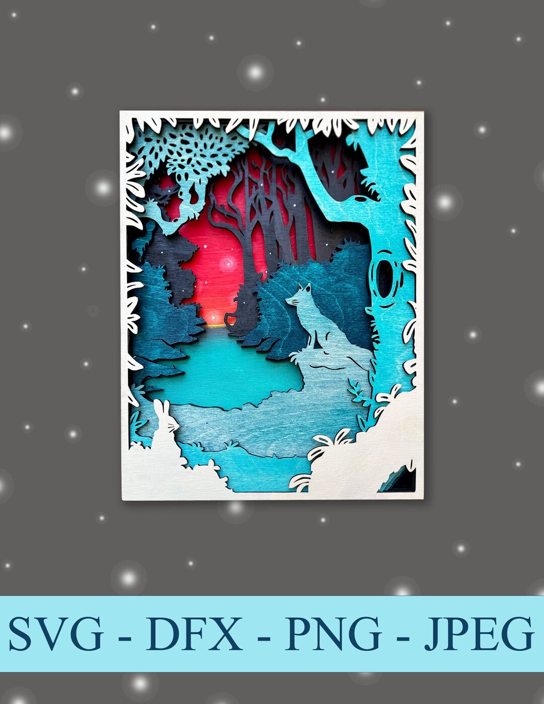 7 Layer Enchanted Forest Svg-png-dfx-jpeg. Laser Cut Files - Etsy