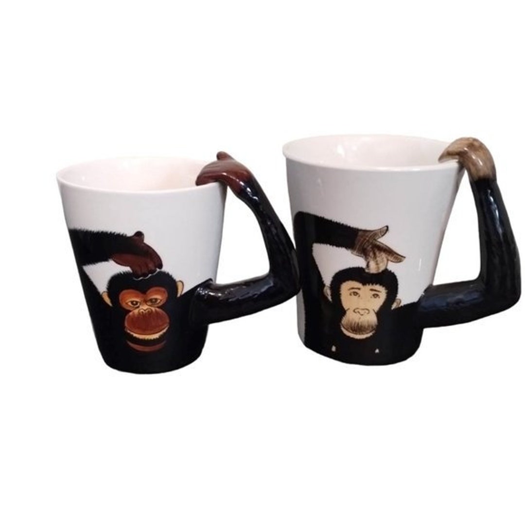CHIMPANZEE GORILLA Coffee Mugs Pair - Etsy