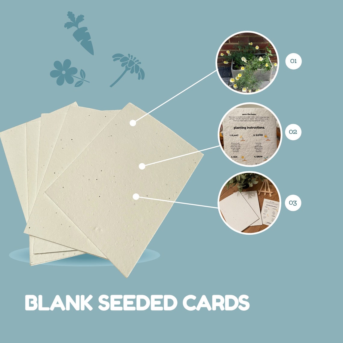 10-100 X A4 & A5 Plantable Seed Paper Wildflower / Card Plain - Etsy UK
