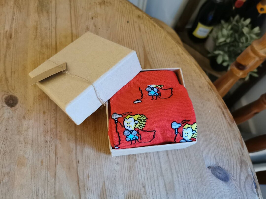 Thor Superhero Marvel Socks Rustic Gift Set - Etsy