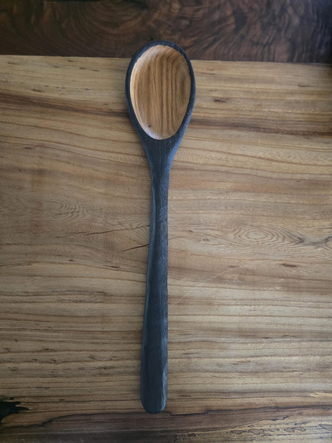 Sustainable, Handmade Wooden Spoon: Ebonized With Steel Wool and ...