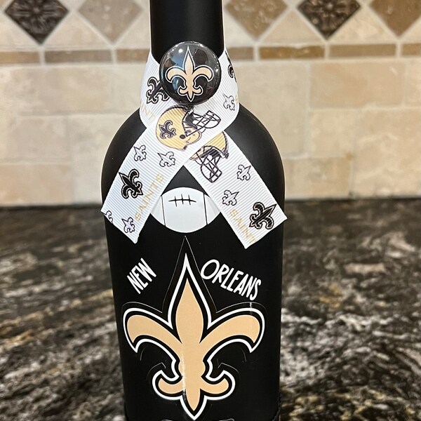 New Orleans Saints Wine Bottle - Etsy