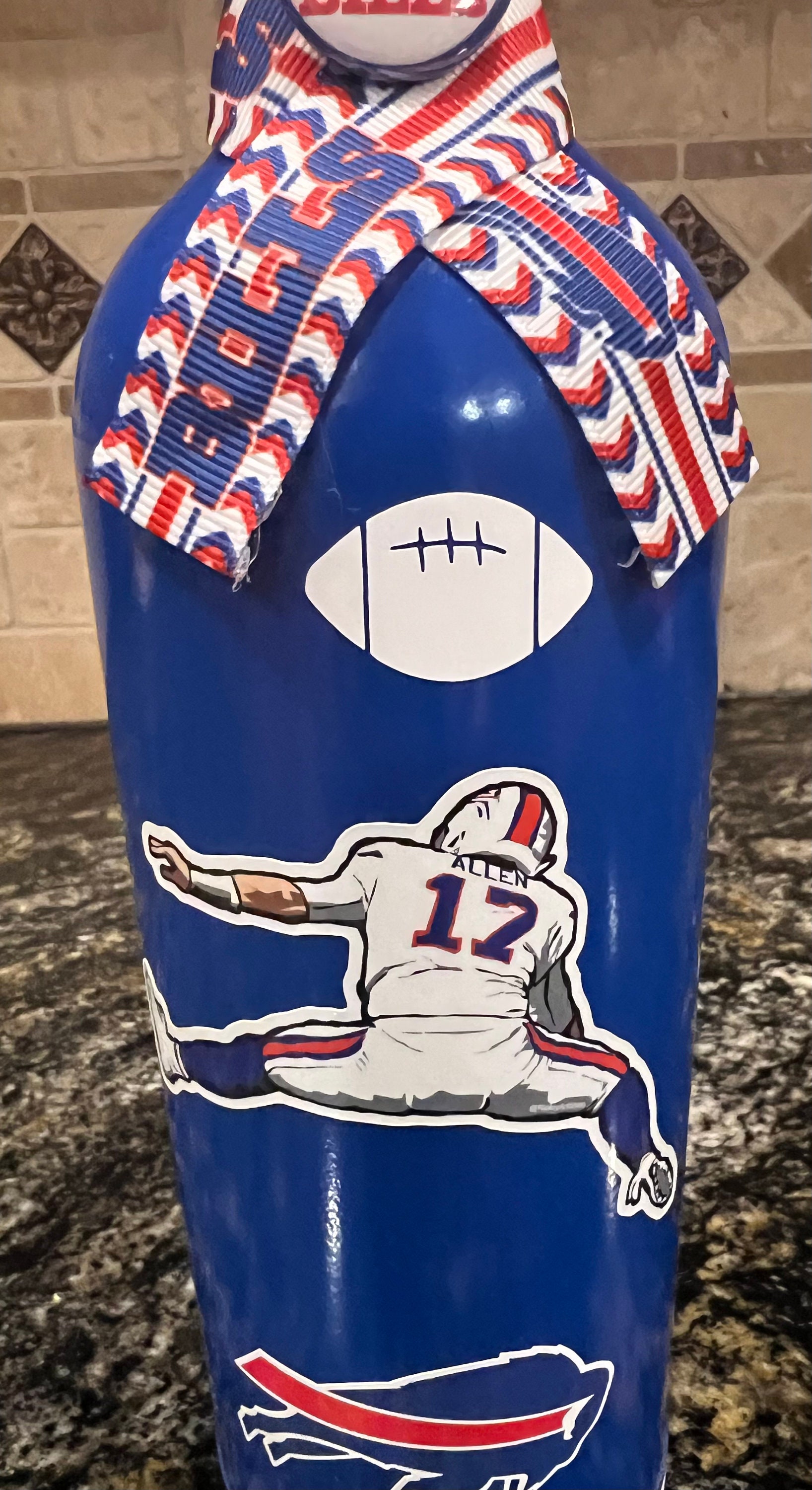 Buffalo Bills Josh Allen Upcycle Wine Bottle - Etsy