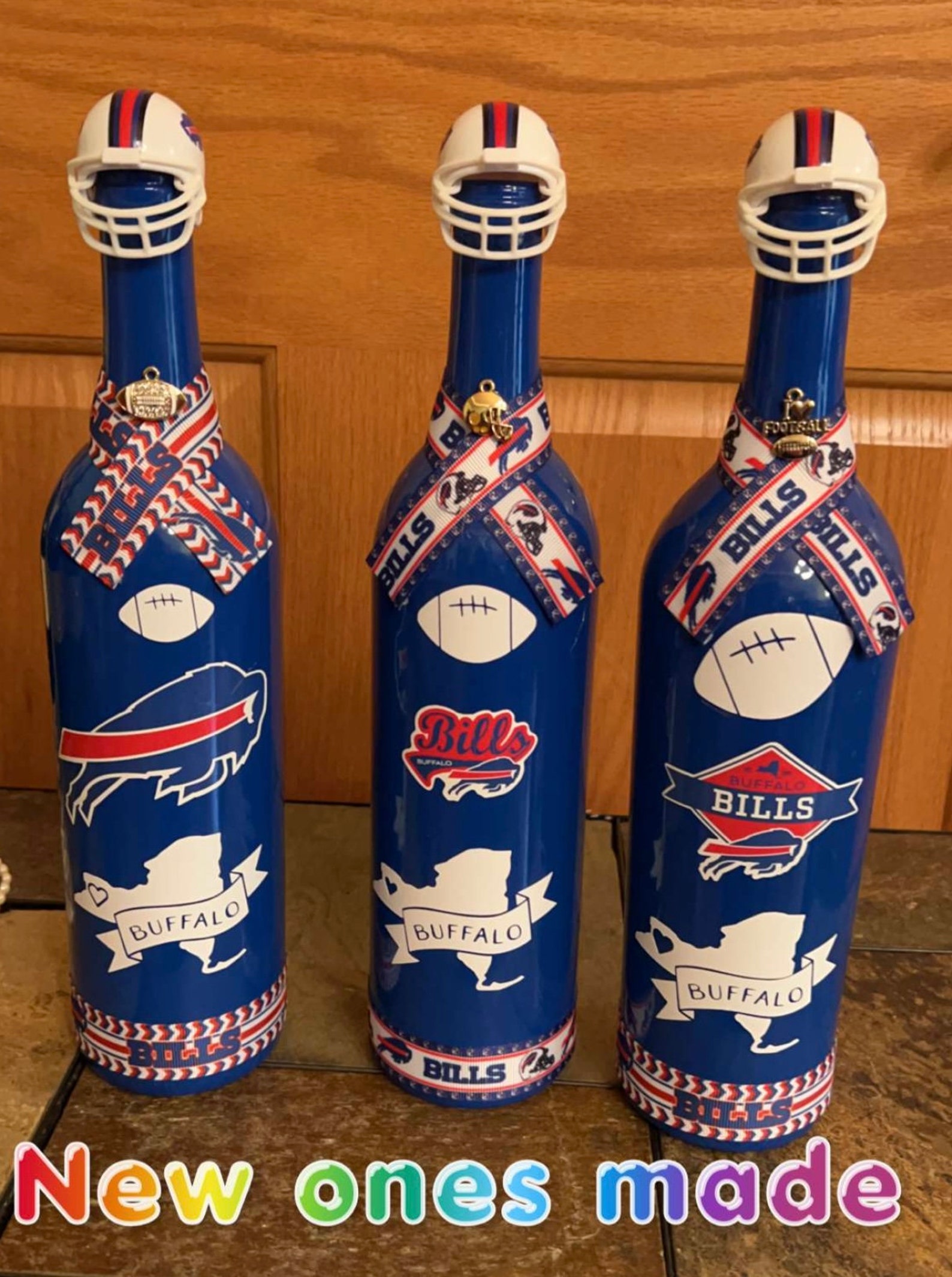 Buffalo Bills Upcycle Wine Bottle - Etsy