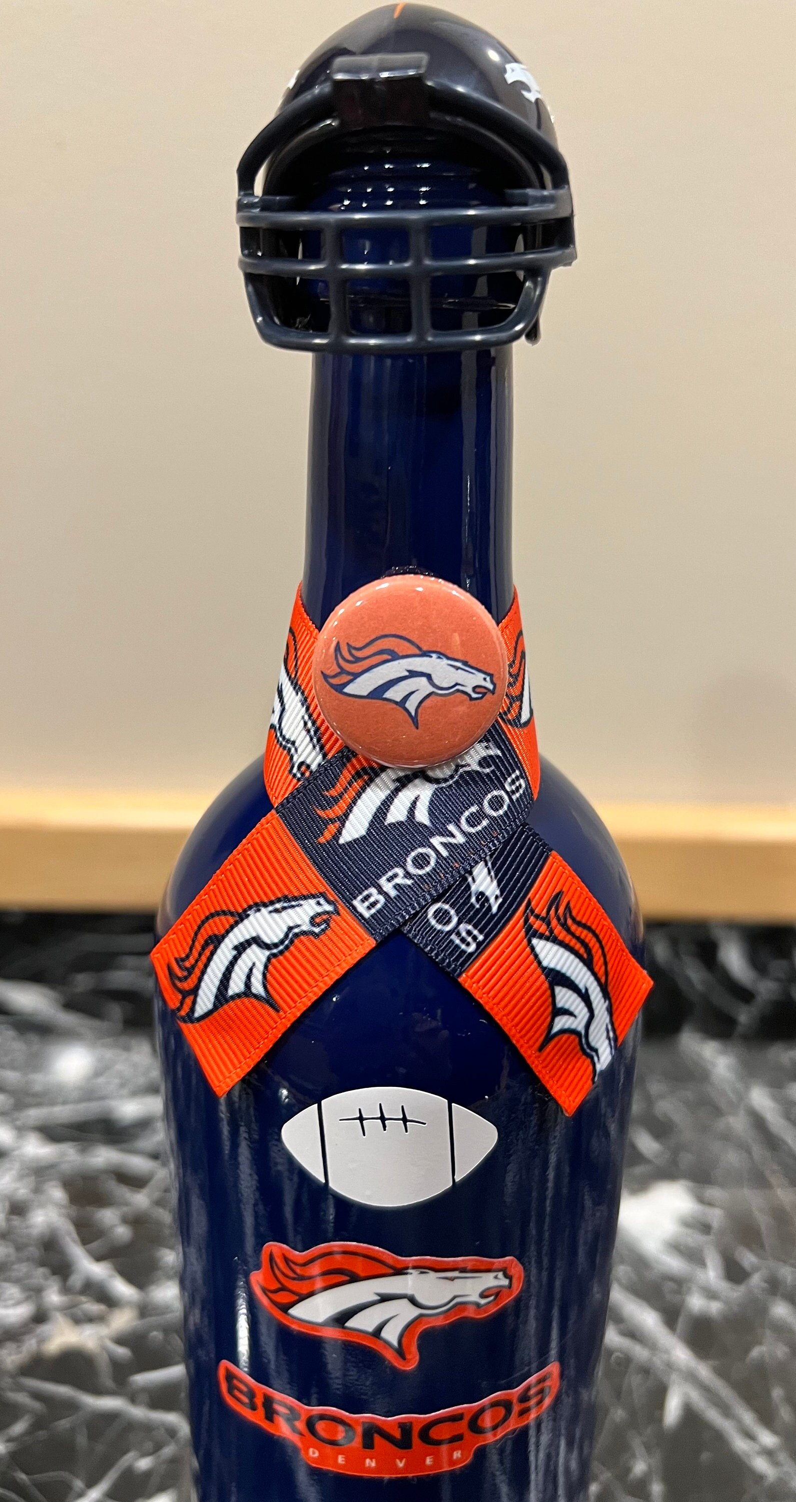 Denver Broncos Upcycle Wine Bottle - Etsy