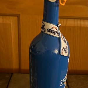 Los Angeles Chargers Upcycle Wine Bottle - Etsy