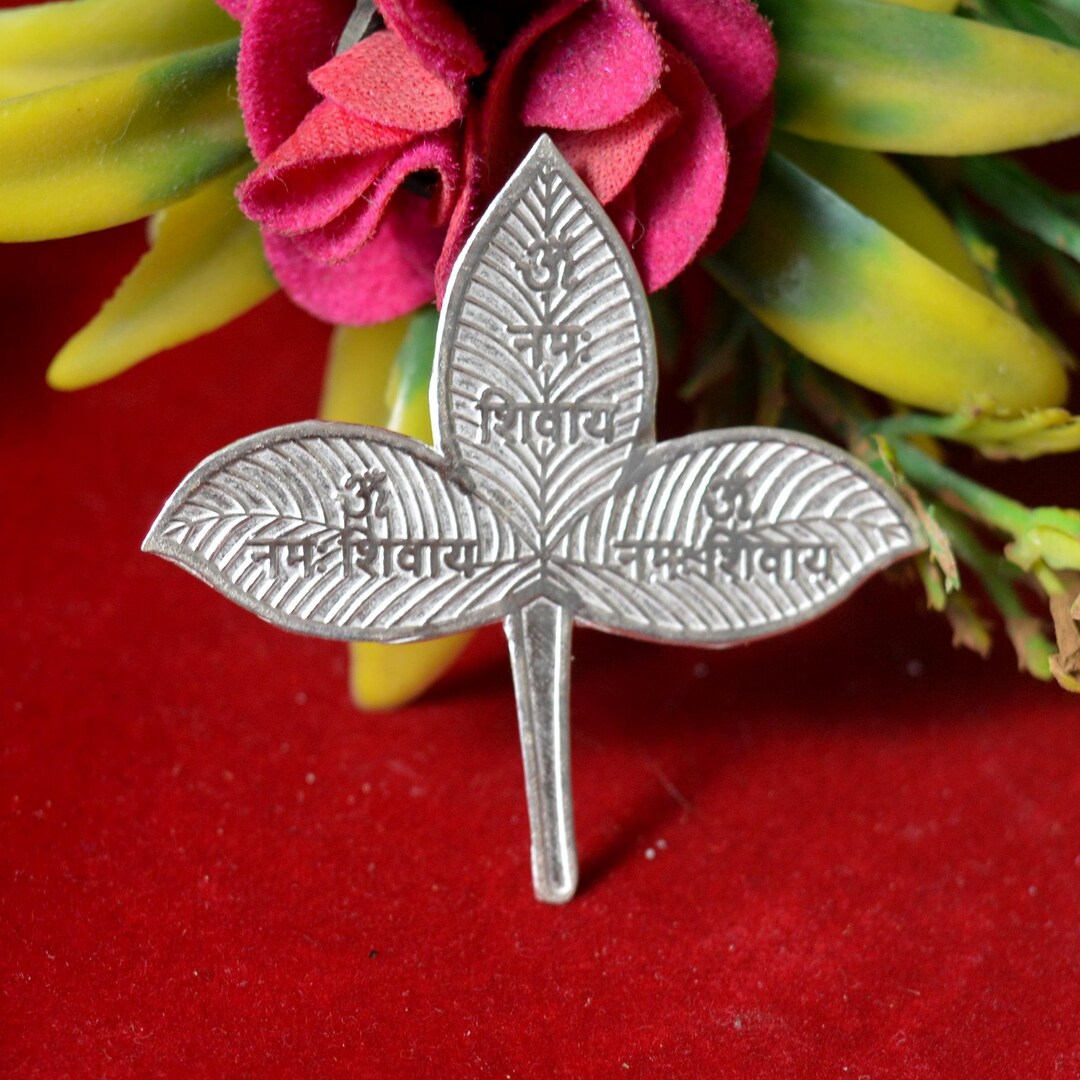 Silver Belpatra Leaves for Lord Shiva Pooja Handcrafted Sacred ...