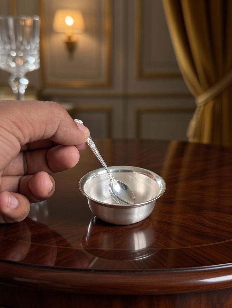999 Fine Solid Silver Handmade Small Bowl for Baby Food, Pure Silver ...