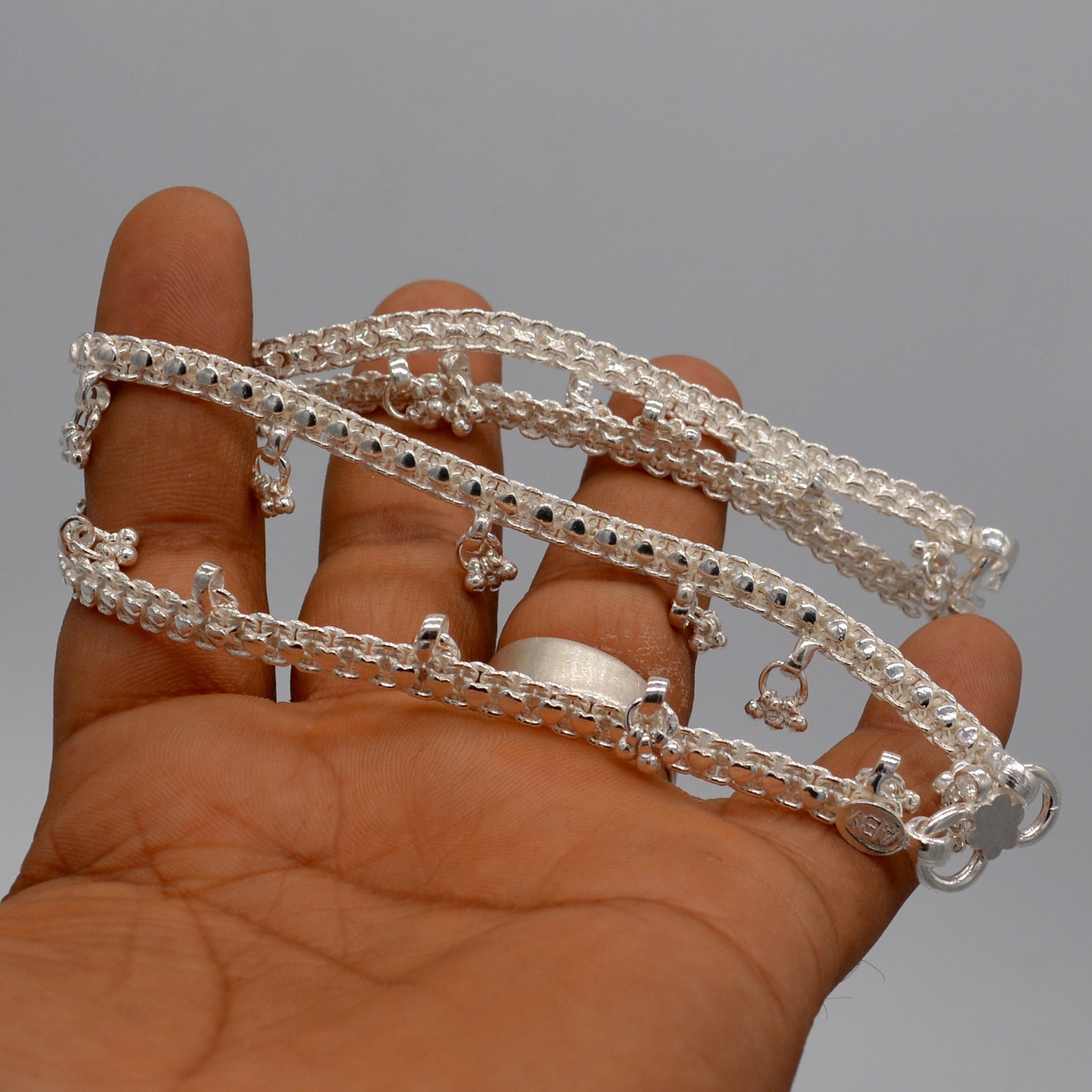 Silver Payal Wholesale Market Silver Payal for Girls Silver - Etsy