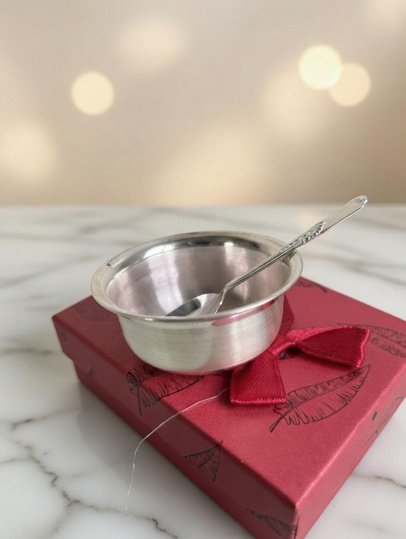 999 Fine Solid Silver Handmade Small Bowl for Baby Food, Pure Silver ...
