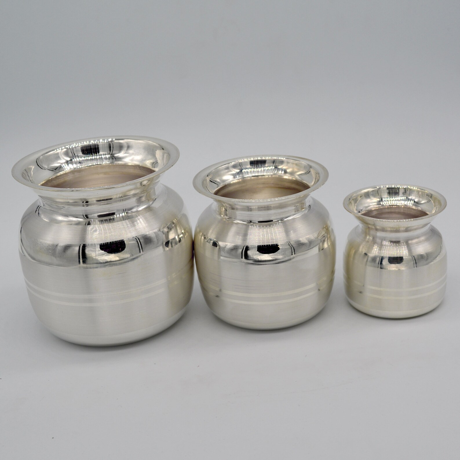 999 Pure Fine Mini Silver Lota Kalash | Hindu Puja Vessel | Small ...