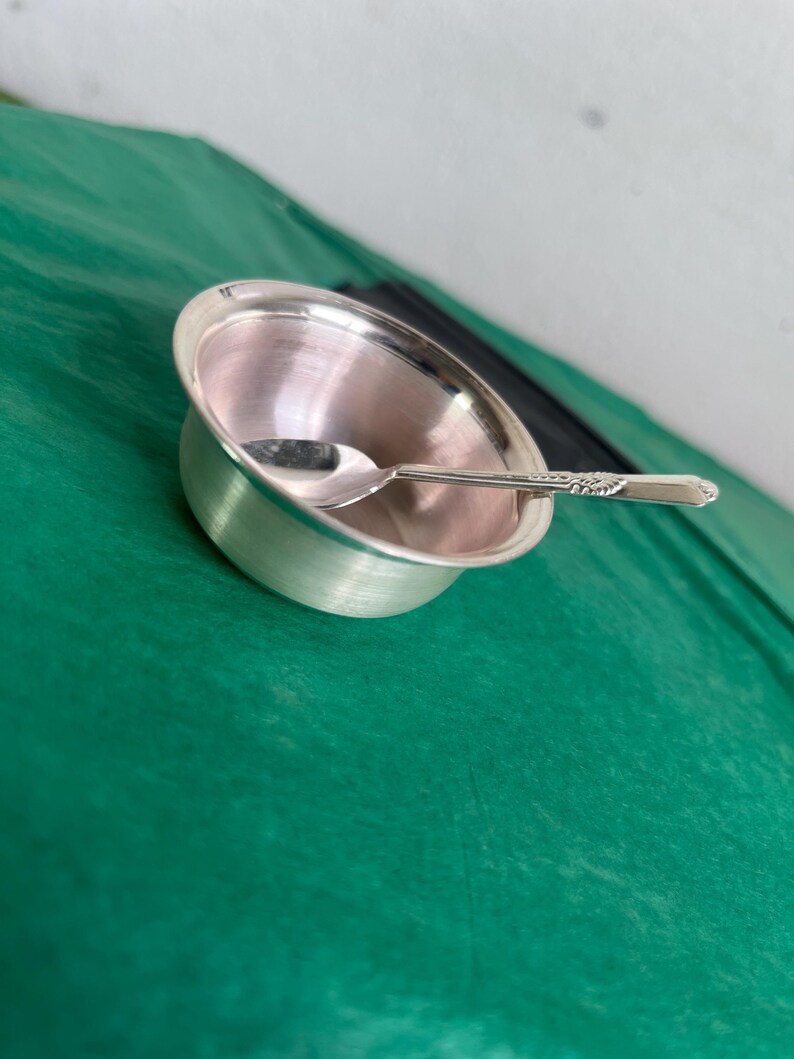 999 Fine Solid Silver Handmade Small Bowl for Baby Food, Pure Silver ...
