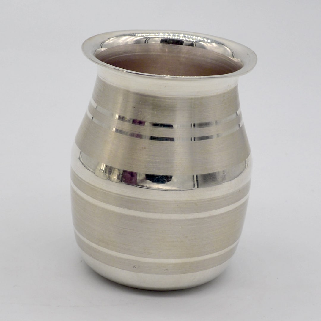 Kalash Pure Silver Design Kalash, Pure Silver Kalash Pot for Puja ...