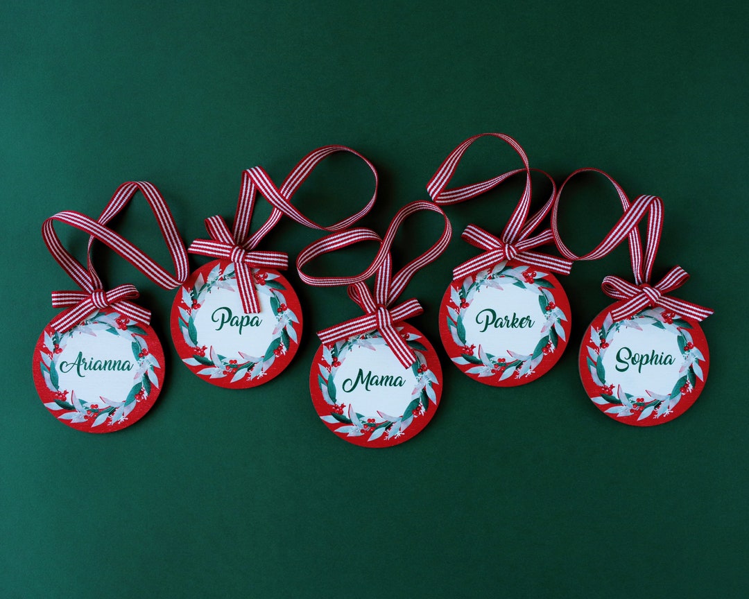 Stocking Painted Name Tag - Name Tag for Stockings - Christmas ...