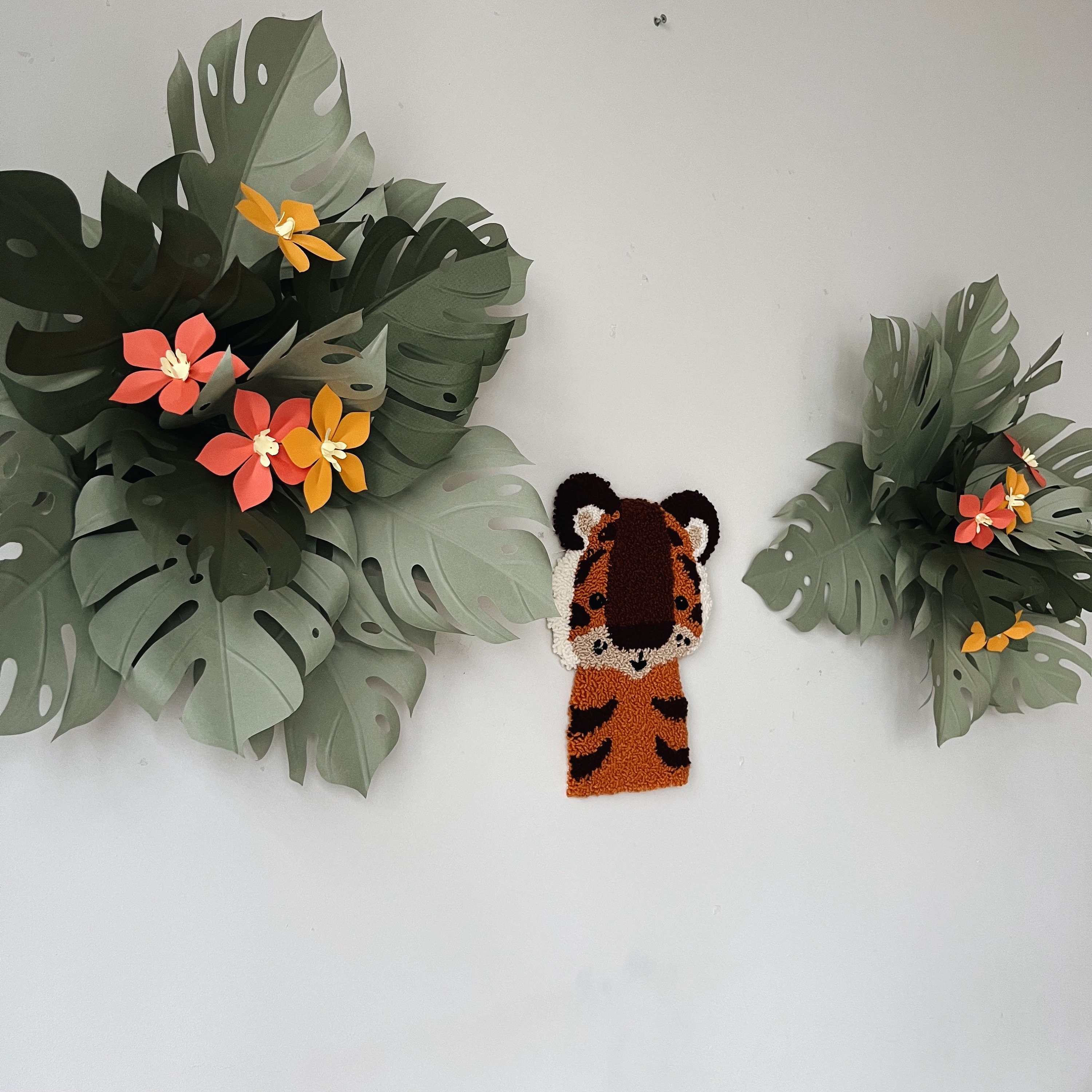 Jungle Nursery Wall Leaves Paper Monstera Set for Wild - Etsy