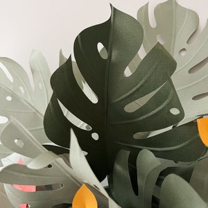 Jungle Nursery Wall Leaves - Paper Monstera Set for Wild Nursery Decor ...