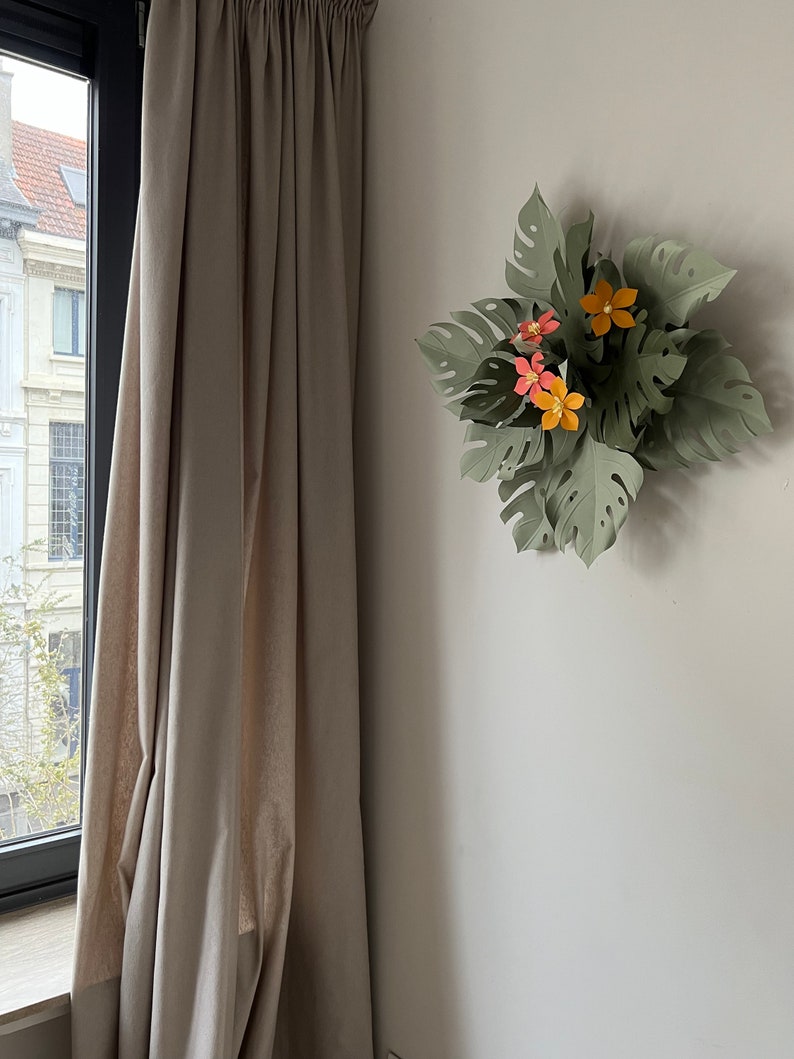 Jungle Nursery Wall Leaves Paper Monstera Set for Wild - Etsy