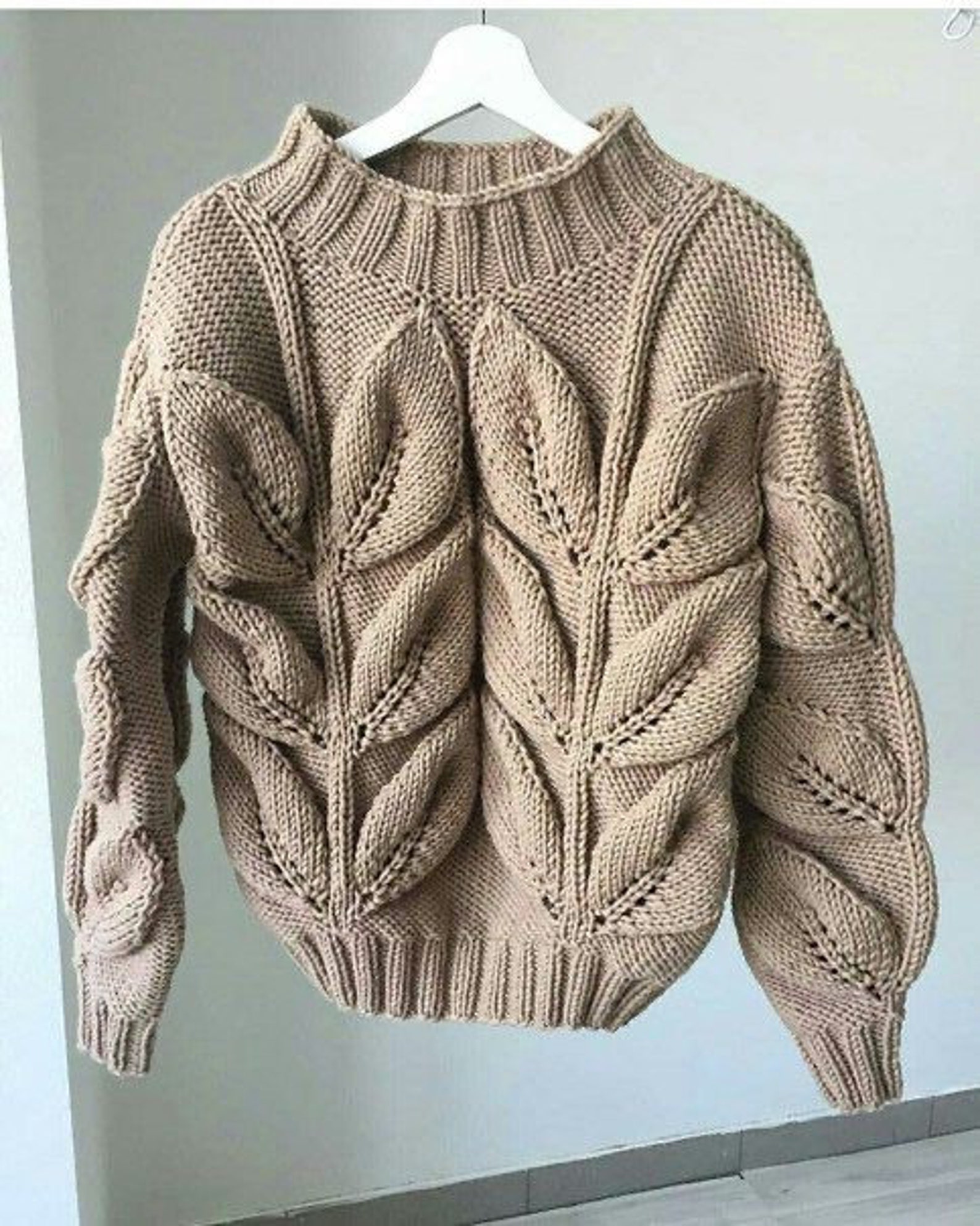 Autumn Leaves Dreamy & Cozy Warm Sweater / Leaves Pattern / - Etsy