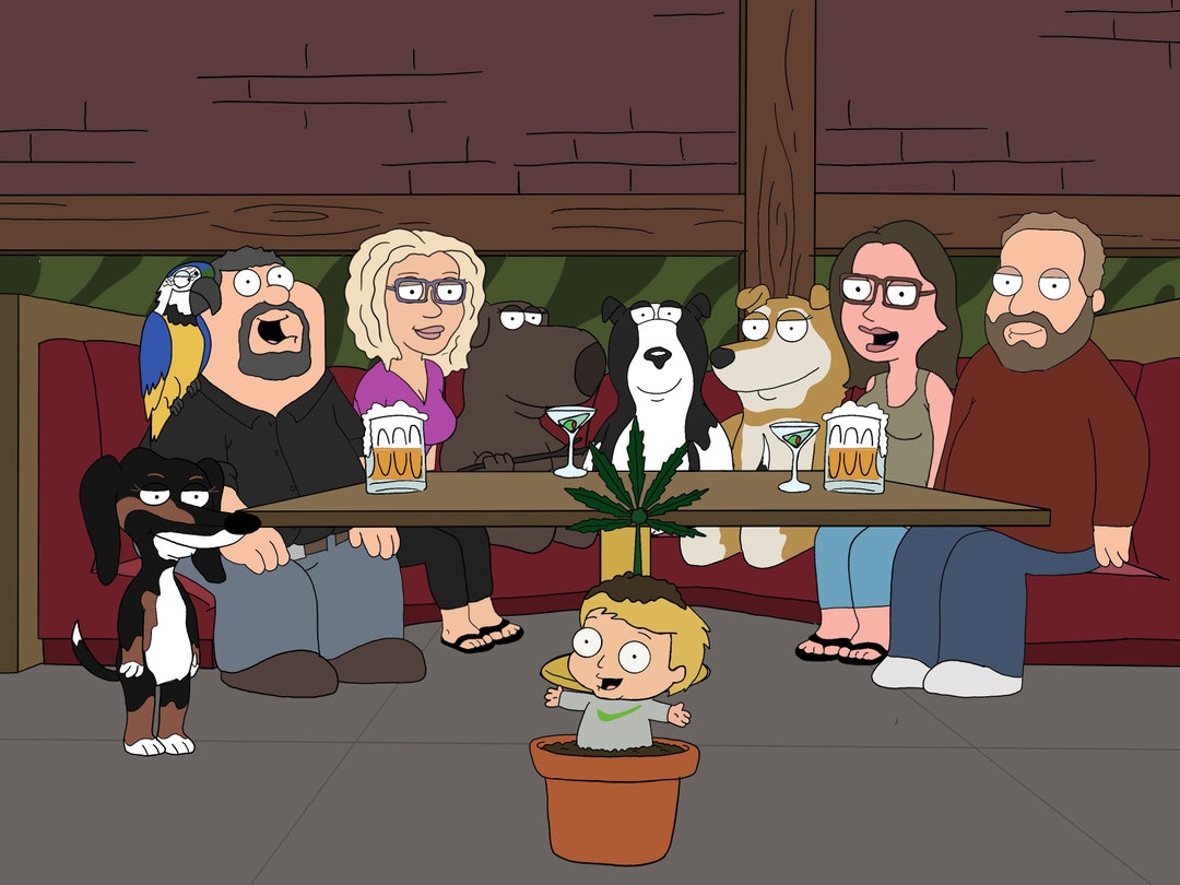 CUSTOM Family Guy Digital Portraits | Perfect Gift | Free Add-ons - Etsy