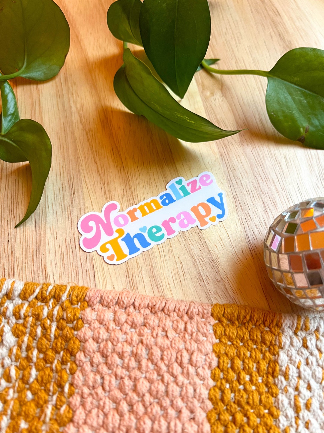 Normalize Therapy Sticker | Mental Health Sticker | Holographic Sticker ...