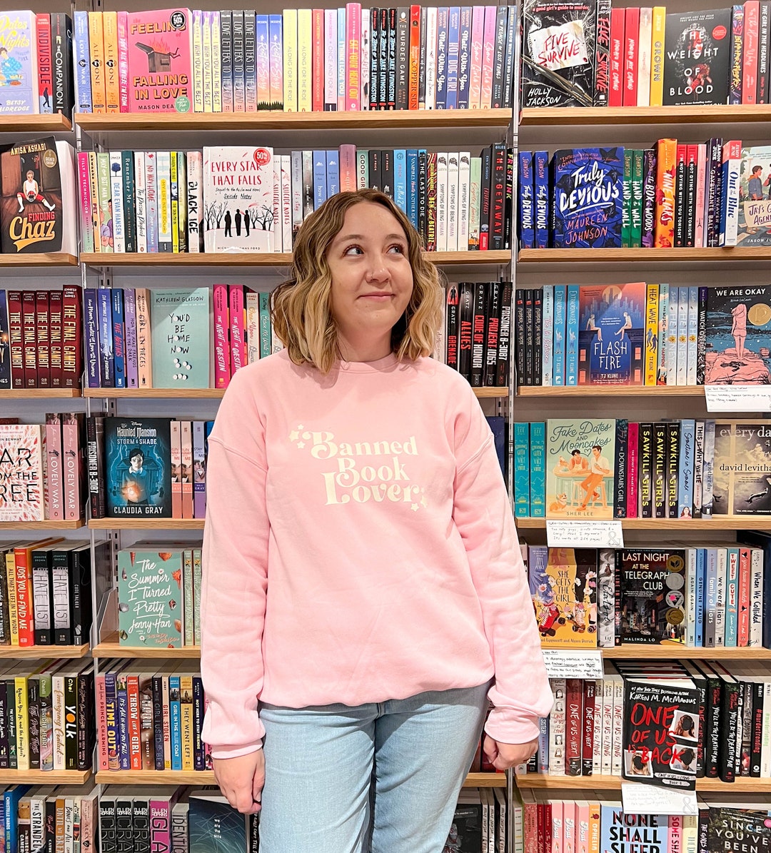 Bubblegum Banned Book Lover Crewneck Book Lover Sweatshirt Gift for ...