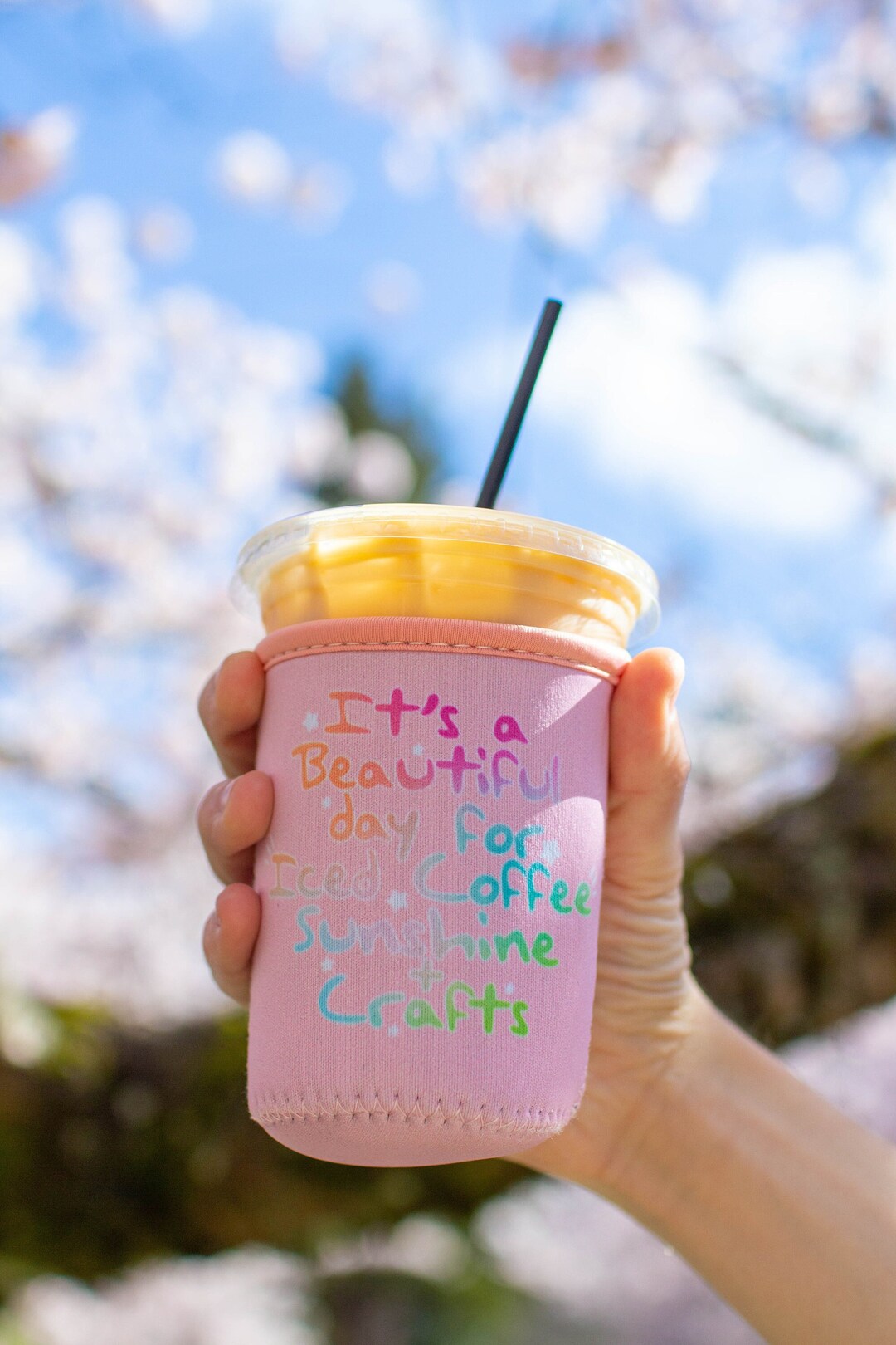 Beautiful Day for Iced Coffee Sunshine+crafts Iced Coffee Sleeve | Iced ...