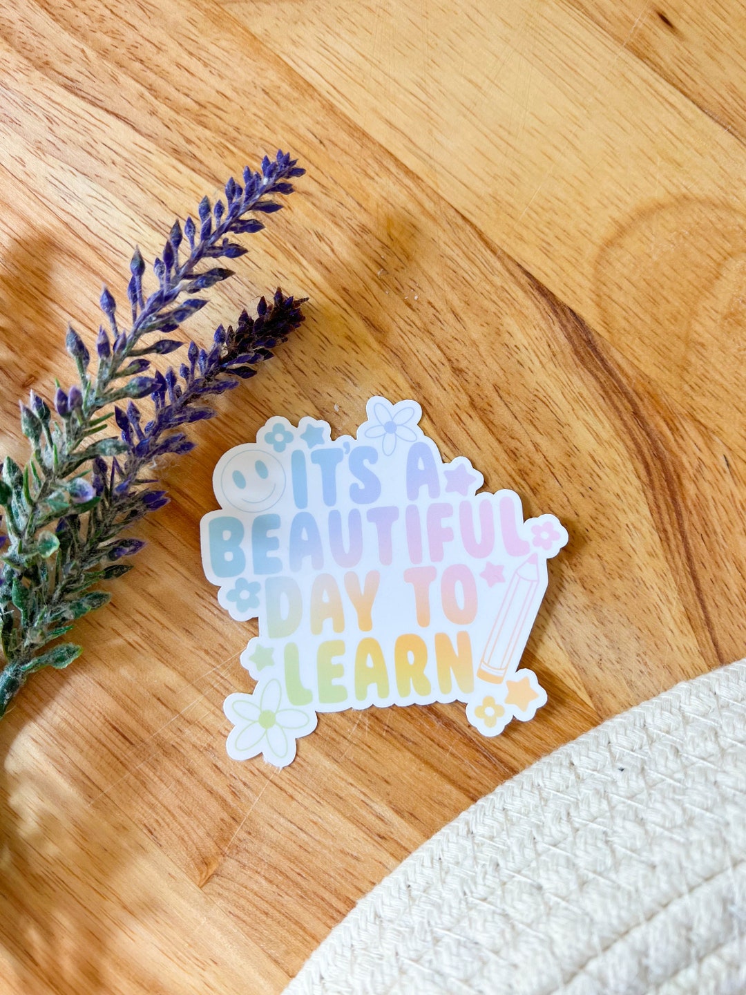 It's a Beautiful Day to Learn Sticker | Book Sticker | Teacher Sticker ...