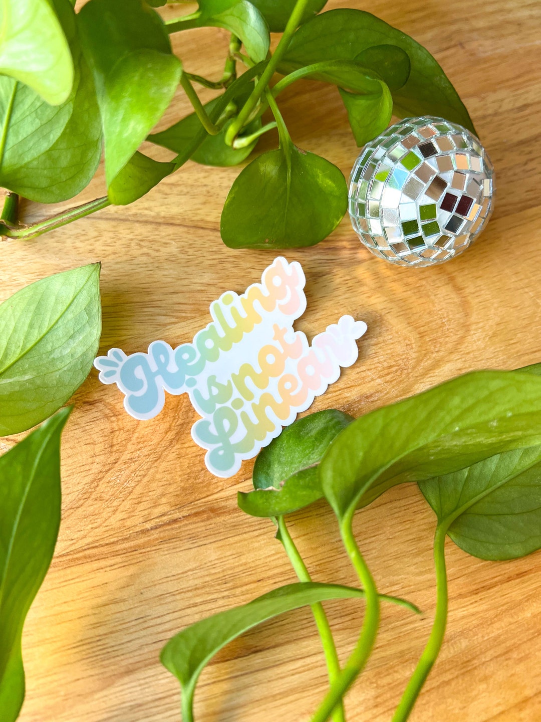 Healing is Not Linear Sticker Mental Health Sticker Holographic Sticker ...