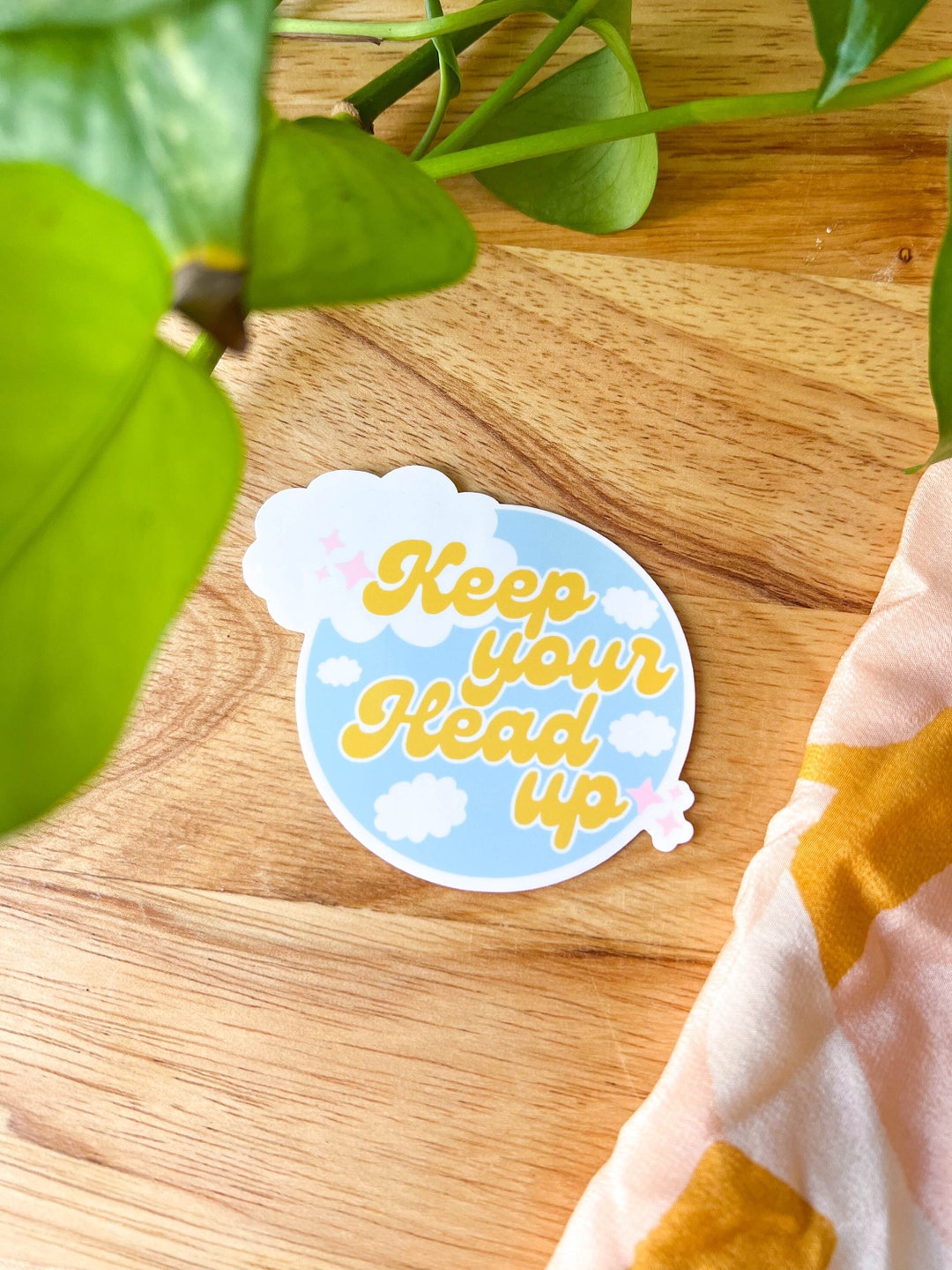 Keep Your Head up Sticker Mental Health Sticker Therapy - Etsy
