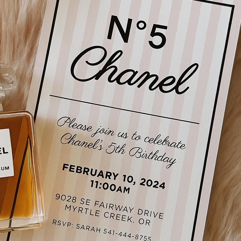 Chanel Invitations - Etsy
