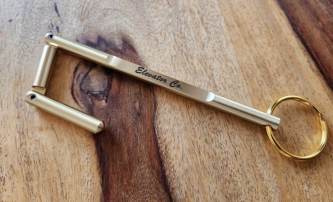 Solid Brass Custom Elevator Door Key, Double Drop Key - Etsy