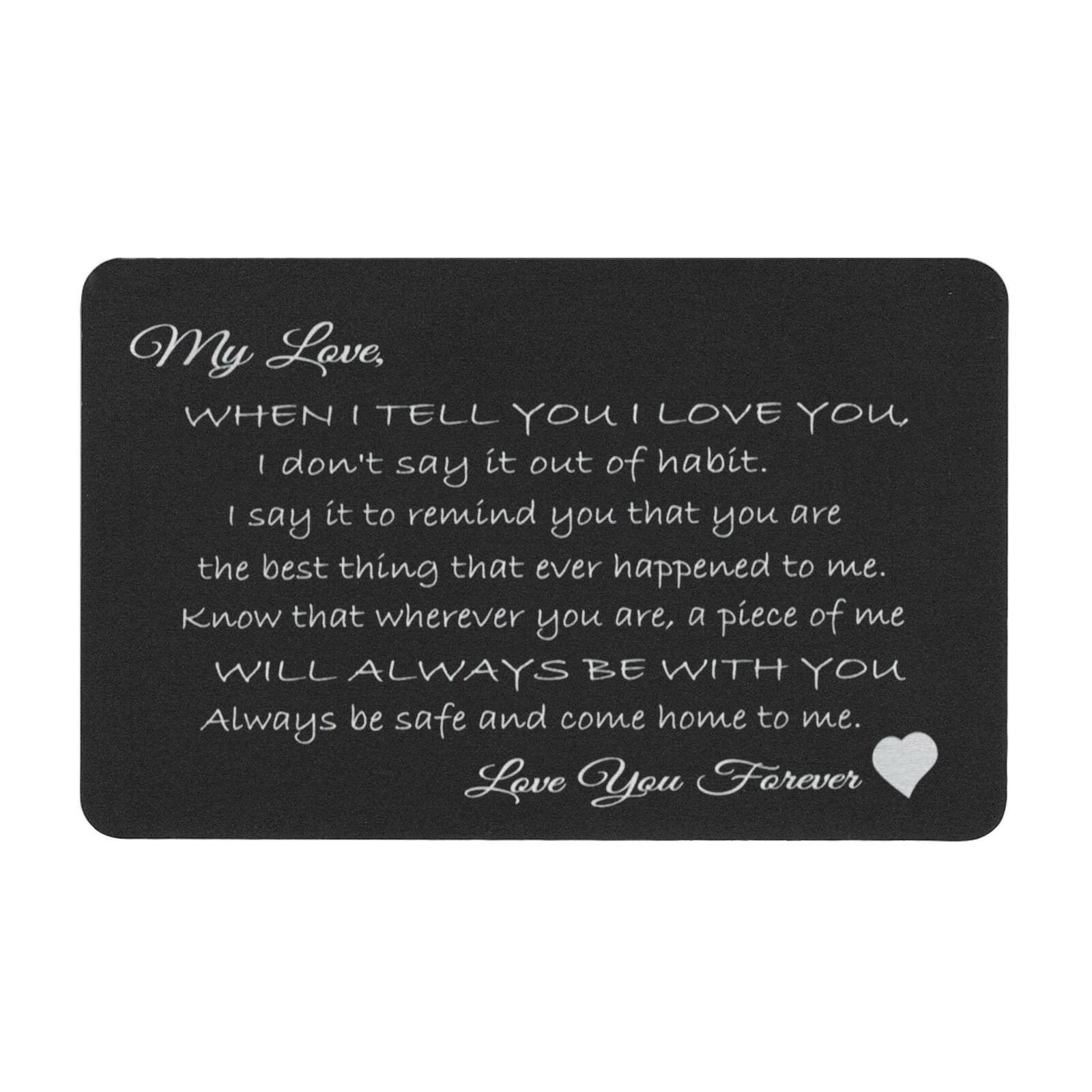 Personalized Text Engraving Metal Wallet Insert Card - Etsy