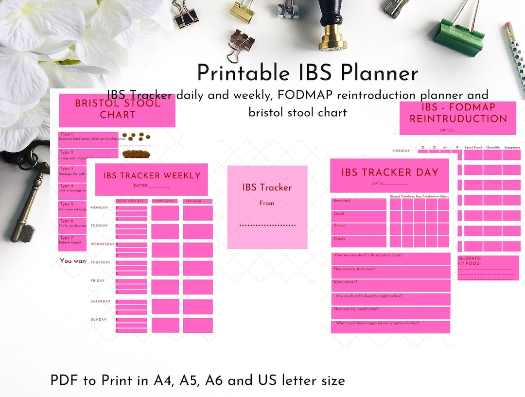 IBS Tracker Bundle PDF A4 A5 A6 Letter Size or Template for - Etsy ...