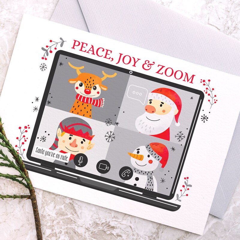 Zoom Holiday Card - Etsy