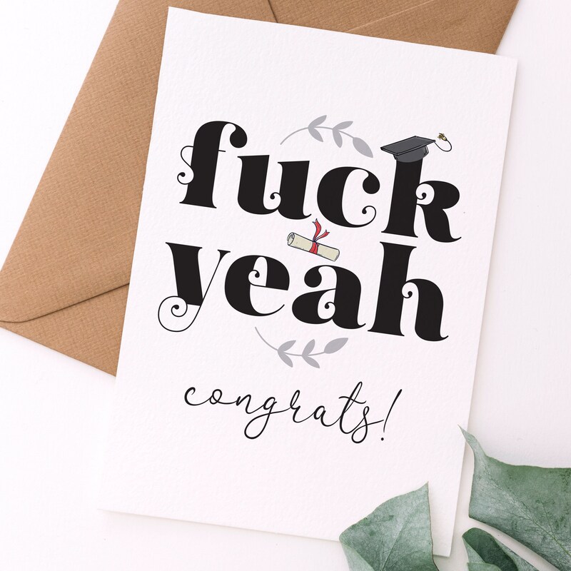 Funny Graduation Card - Etsy