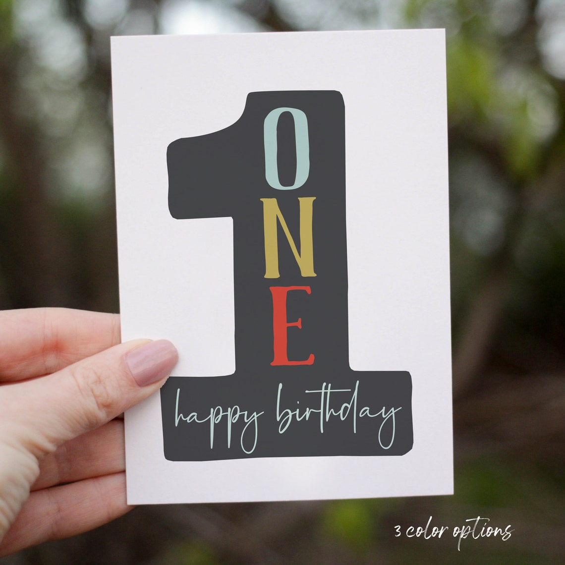 Cute First Birthday Card 1st Birthday Printable Card - Etsy