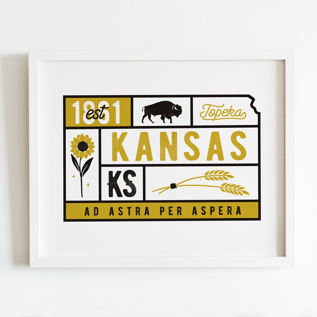 Kansas Art Print | Kansas Home Decor | Kansas Native Wall Art - Etsy