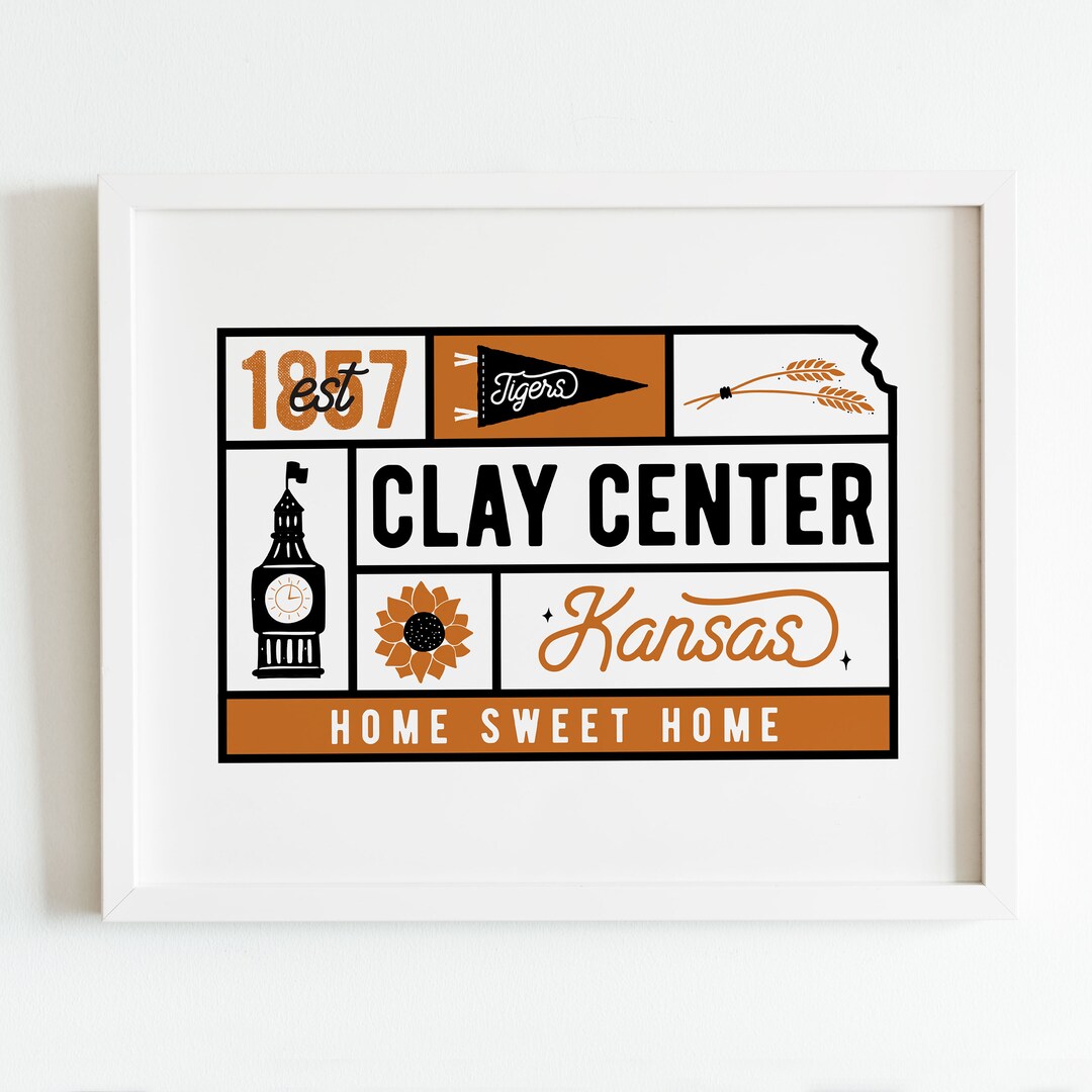 Clay Center, Kansas Art Print | Clay Center Home Decor | Kansas ...