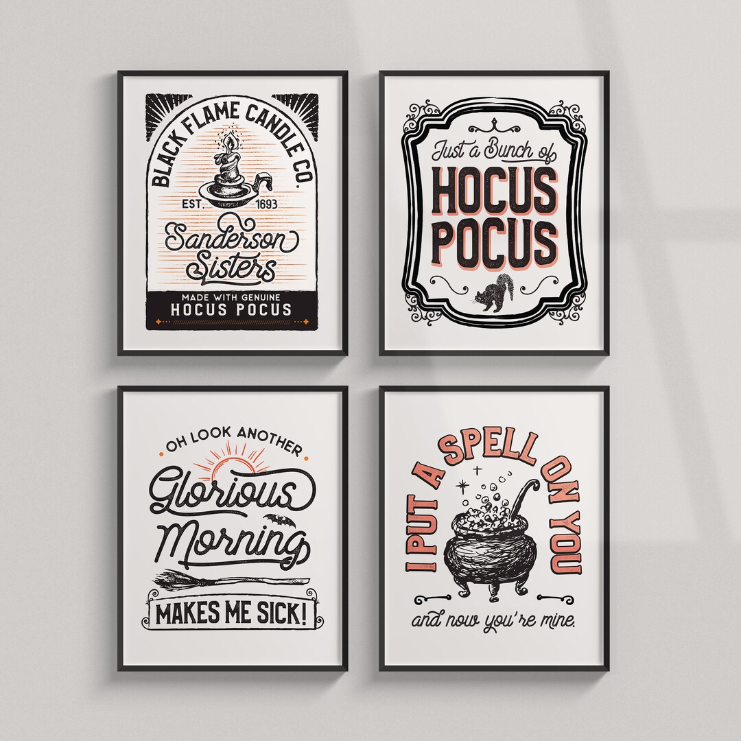 Hocus Pocus Printable Poster Set | Halloween Poster Printables | Trendy ...