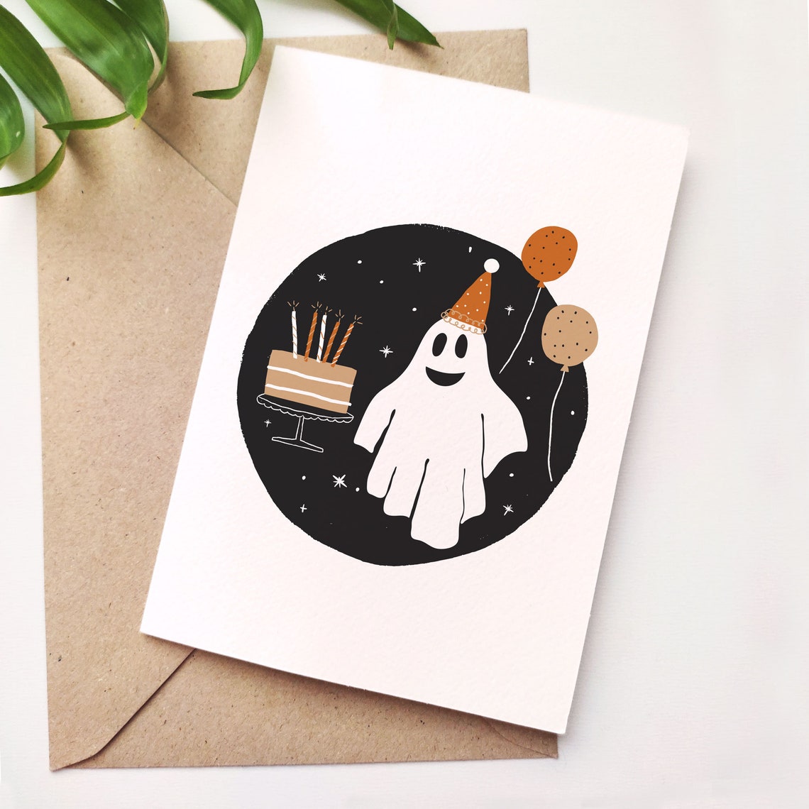 Cute Halloween Ghost Birthday Card Halloween Birthday Card - Etsy