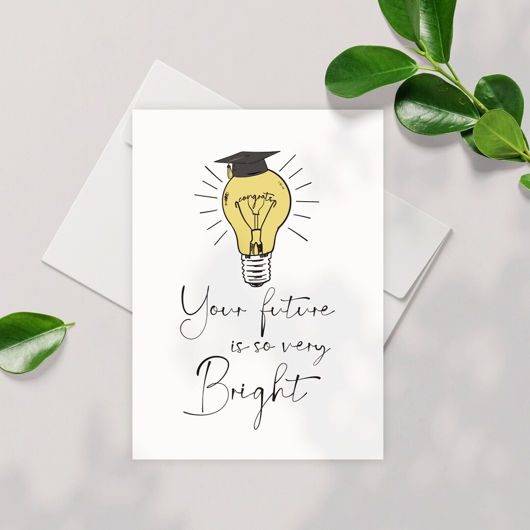 Your Future is so Bright Graduation Card | Lightbulb Graduation | High ...