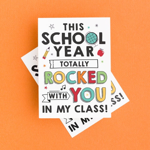 School Year Rocked With You in My Class Teacher End of Year - Etsy
