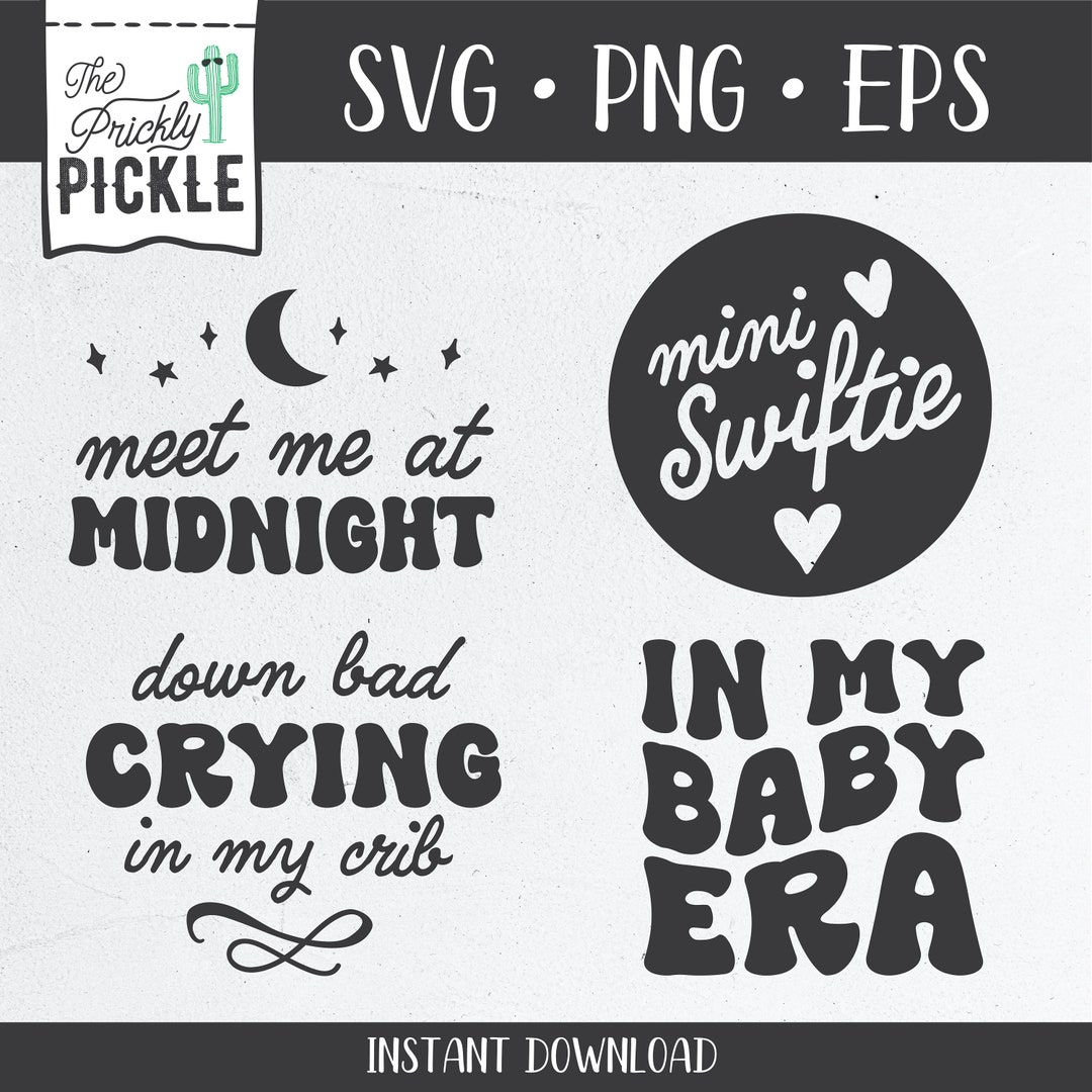 Little Swiftie Baby SVG Set | Mini Swiftie SVG Set | in My Baby Era ...