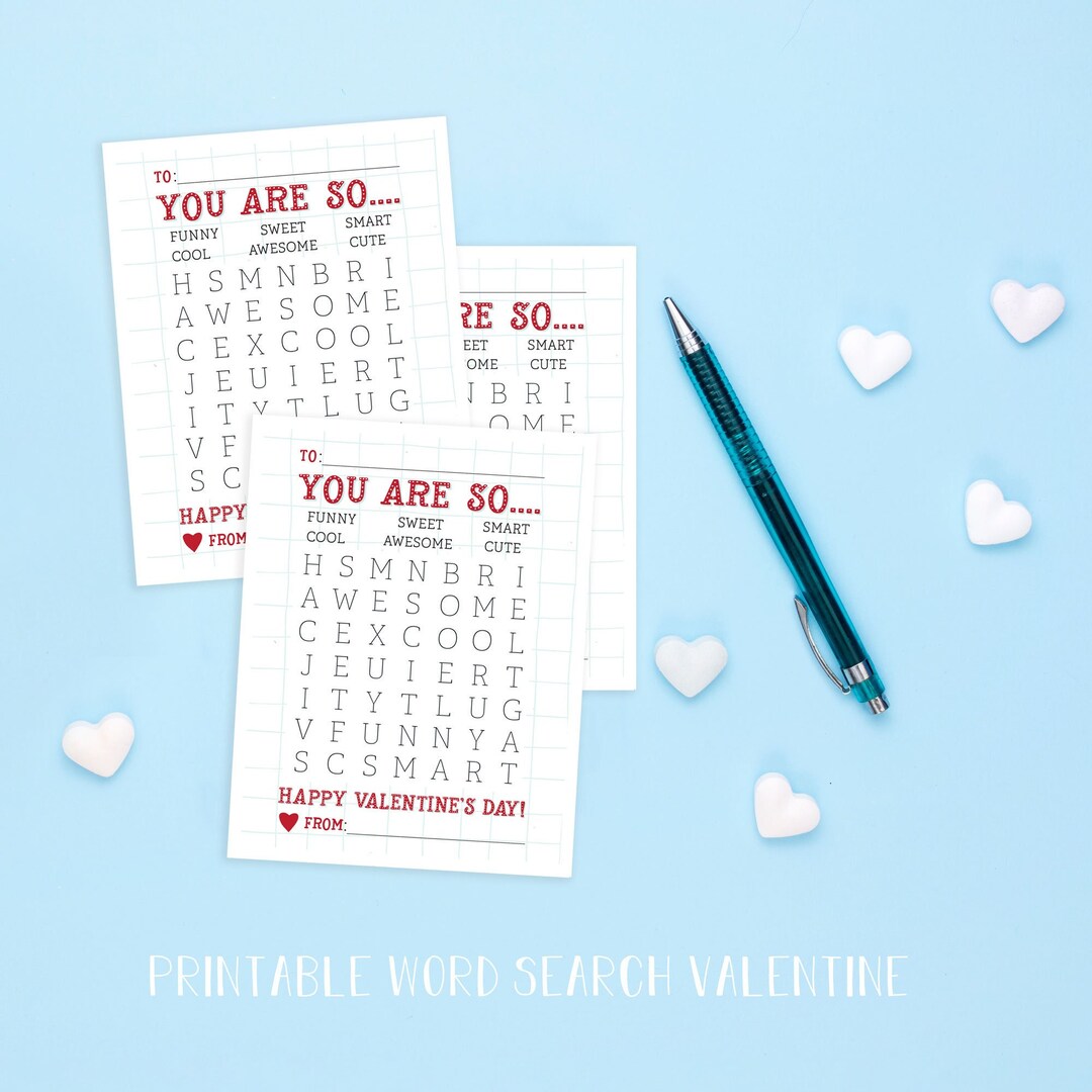 Cute Word Search Printable Valentine | Kids Printable Valentine ...