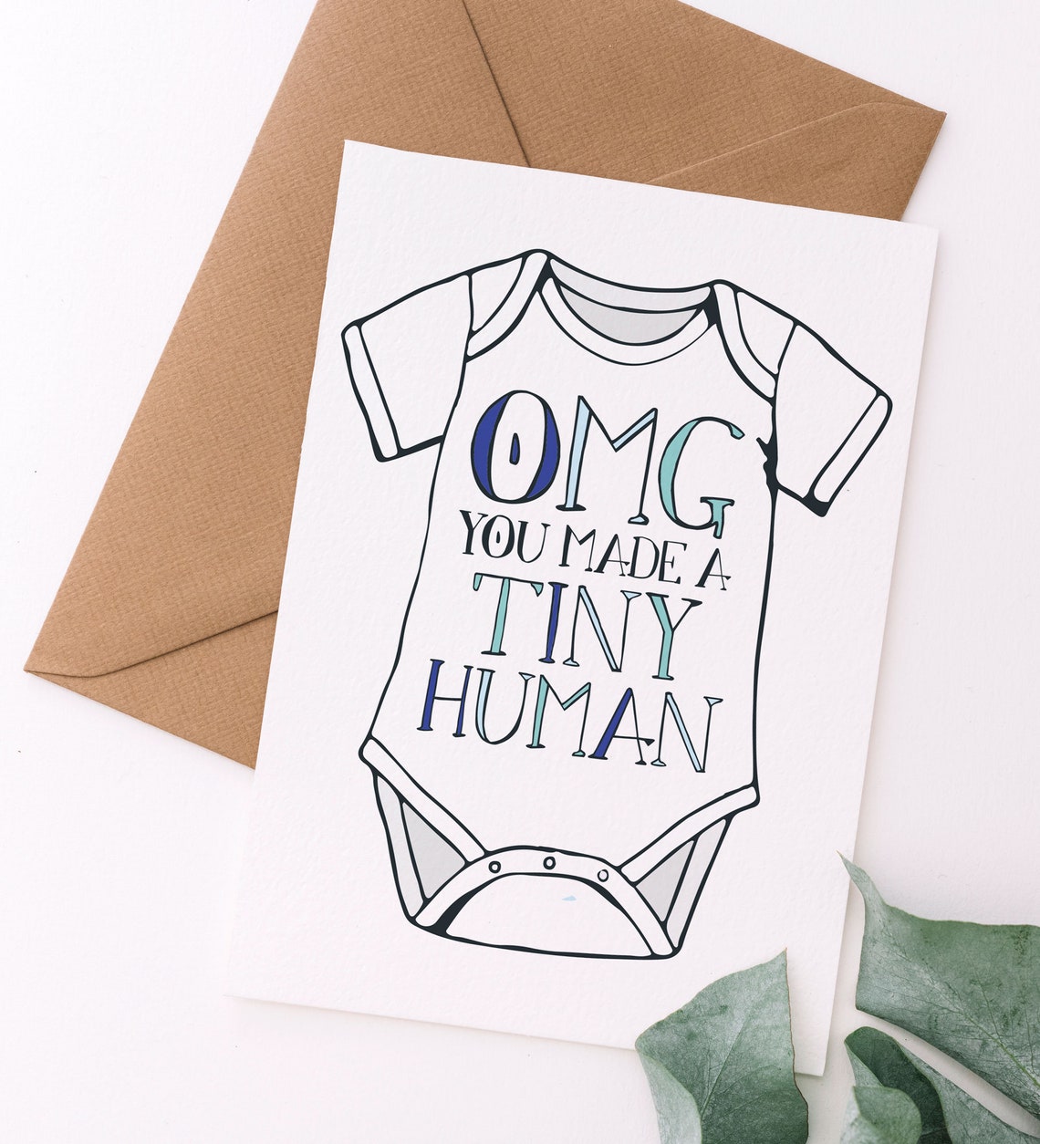 OMG You Made a Tiny Human Baby Shower Card (digital Download) - Etsy