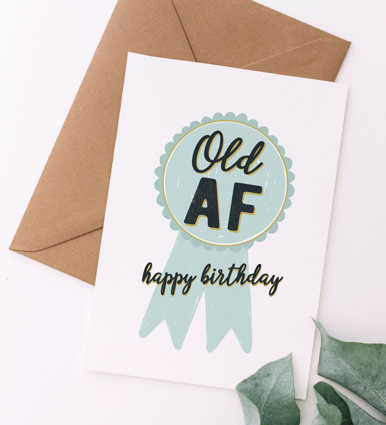 Old AF Birthday Card Funny Birthday Card Birthday Award | Etsy